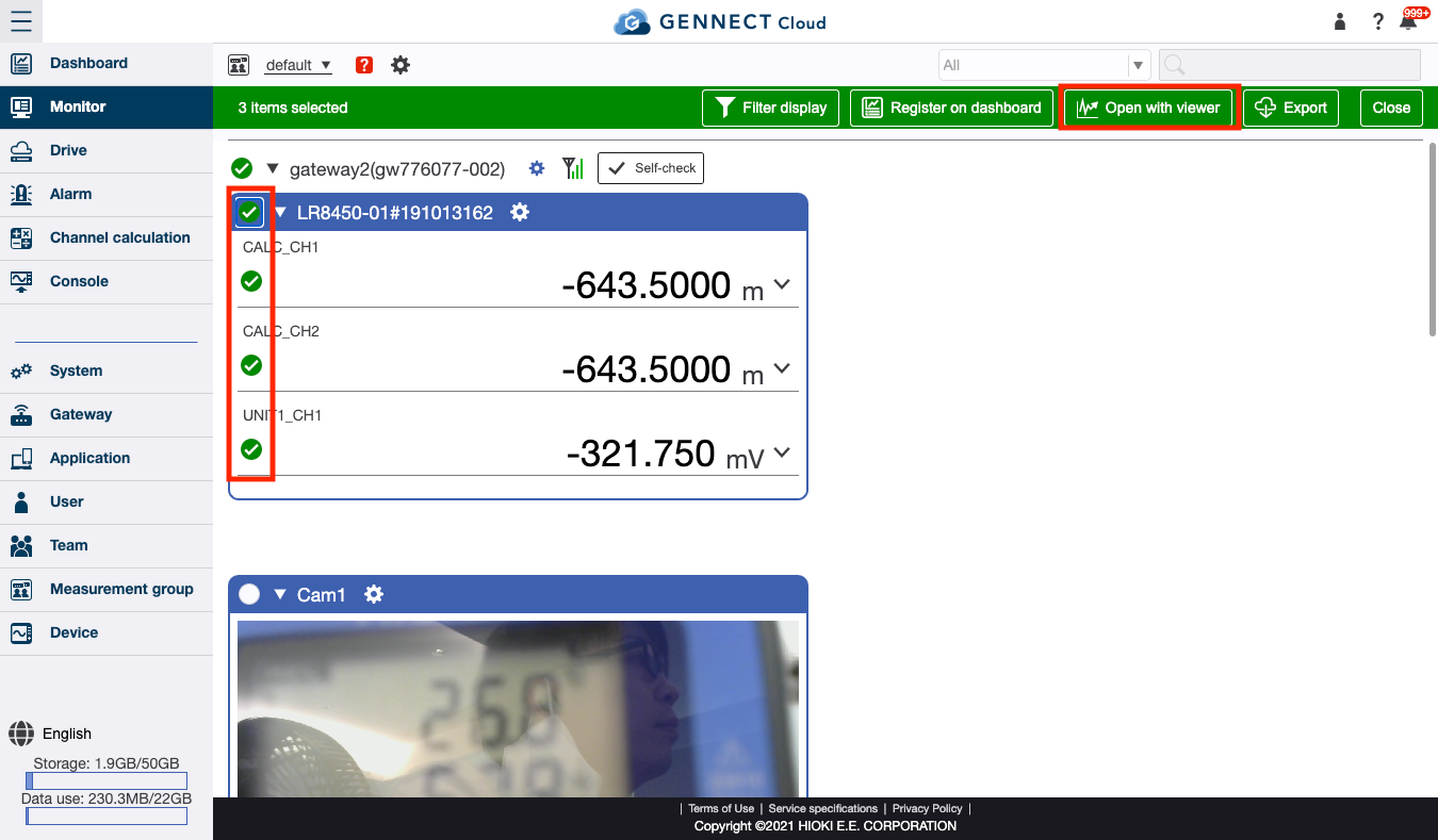 Opening GENNECT polled data in the time-series viewer | GENNECT Cloud