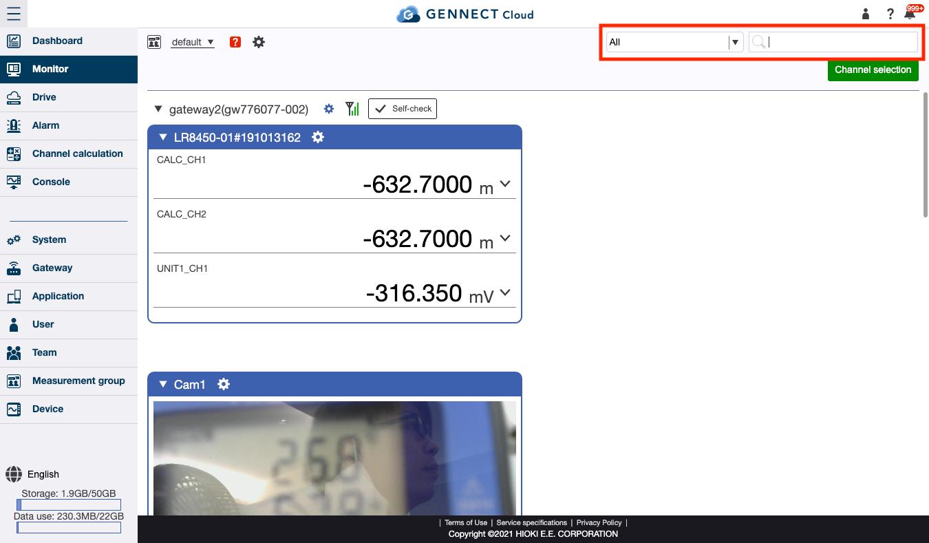 Searching and refining information to display | GENNECT Cloud