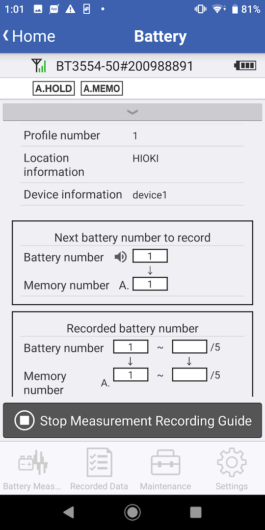 Recording measured values using measurement and recording guidance (BT3554-50) | GENNECT Cross